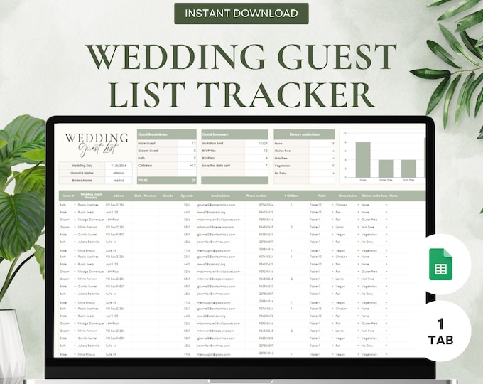 Printable Table Reservation List Digital Download Restaurant Seating ...