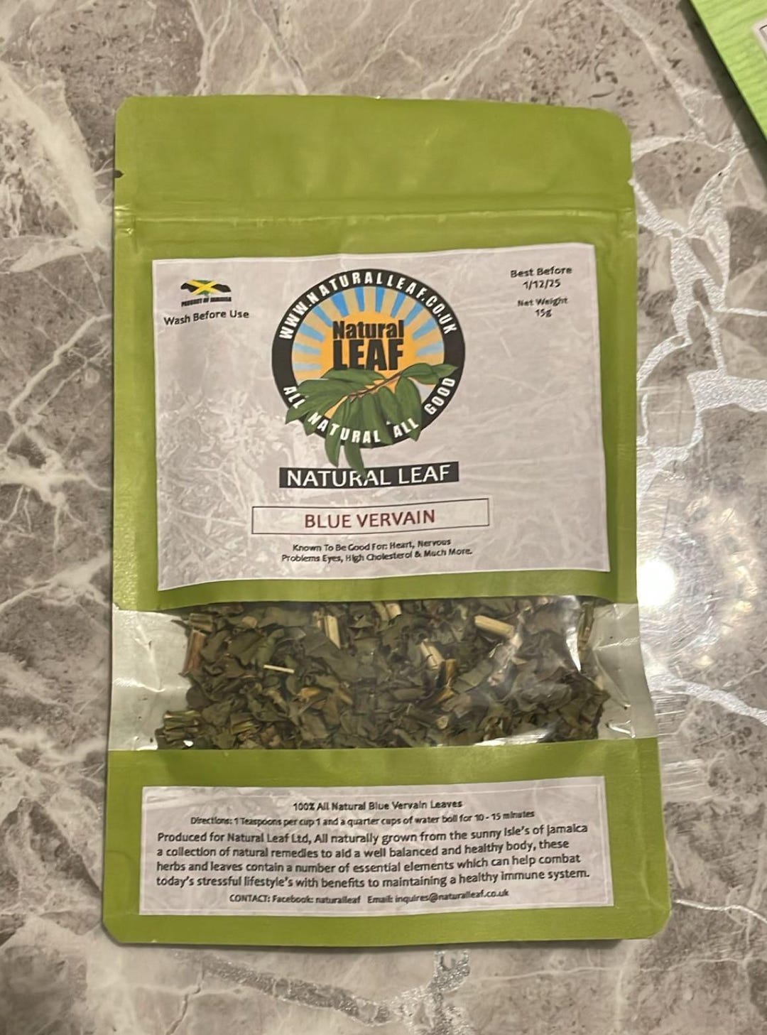 Organic Jamaican Blue Vervain Tea 15g - Etsy