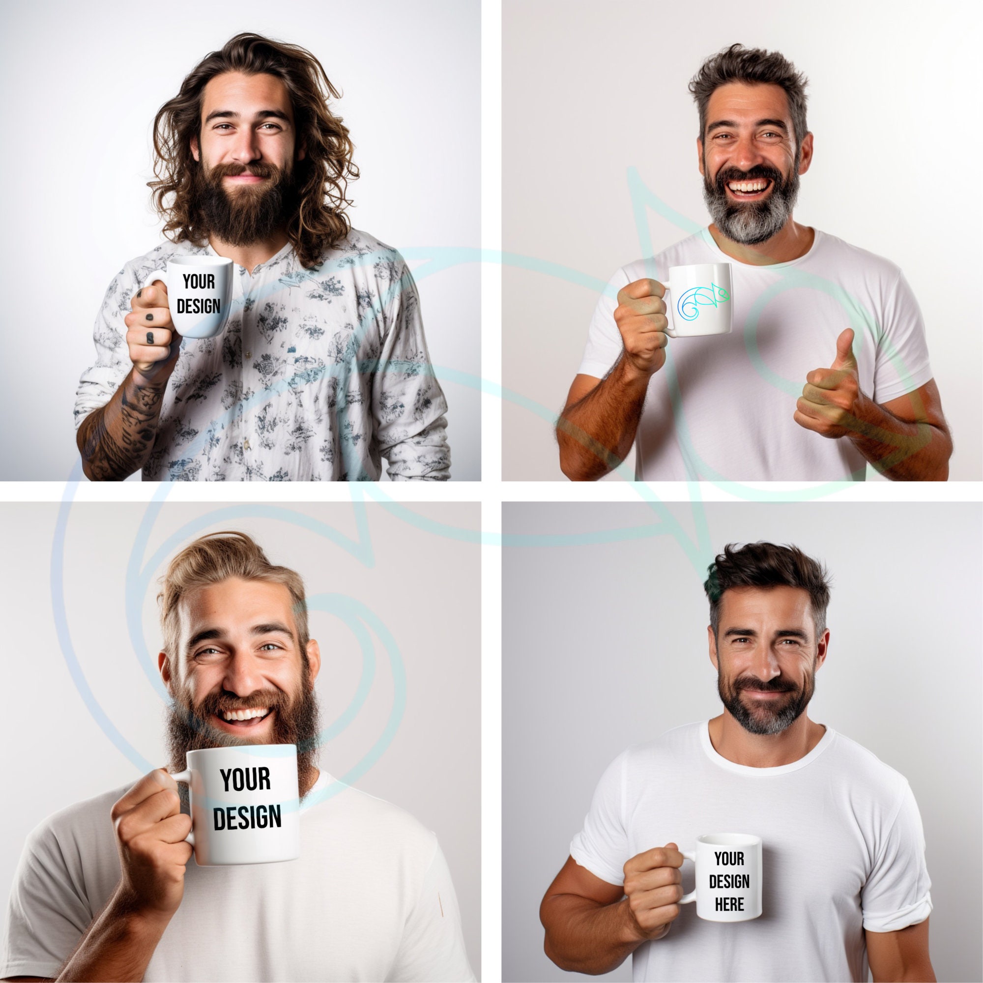 26x MAN Mug Mockups, Office Mug Mockup, 12oz White Mug Mockup, Office ...