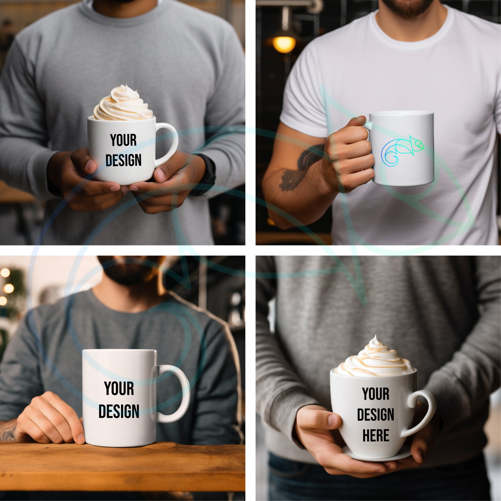 26x MAN Mug Mockups, Office Mug Mockup, 12oz White Mug Mockup, Office ...