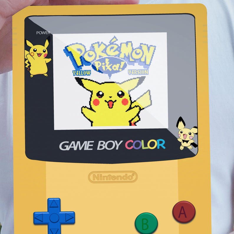 Gameboy Console Decoration Metal Plate Pokémon Pikachu Street Art Pop ...