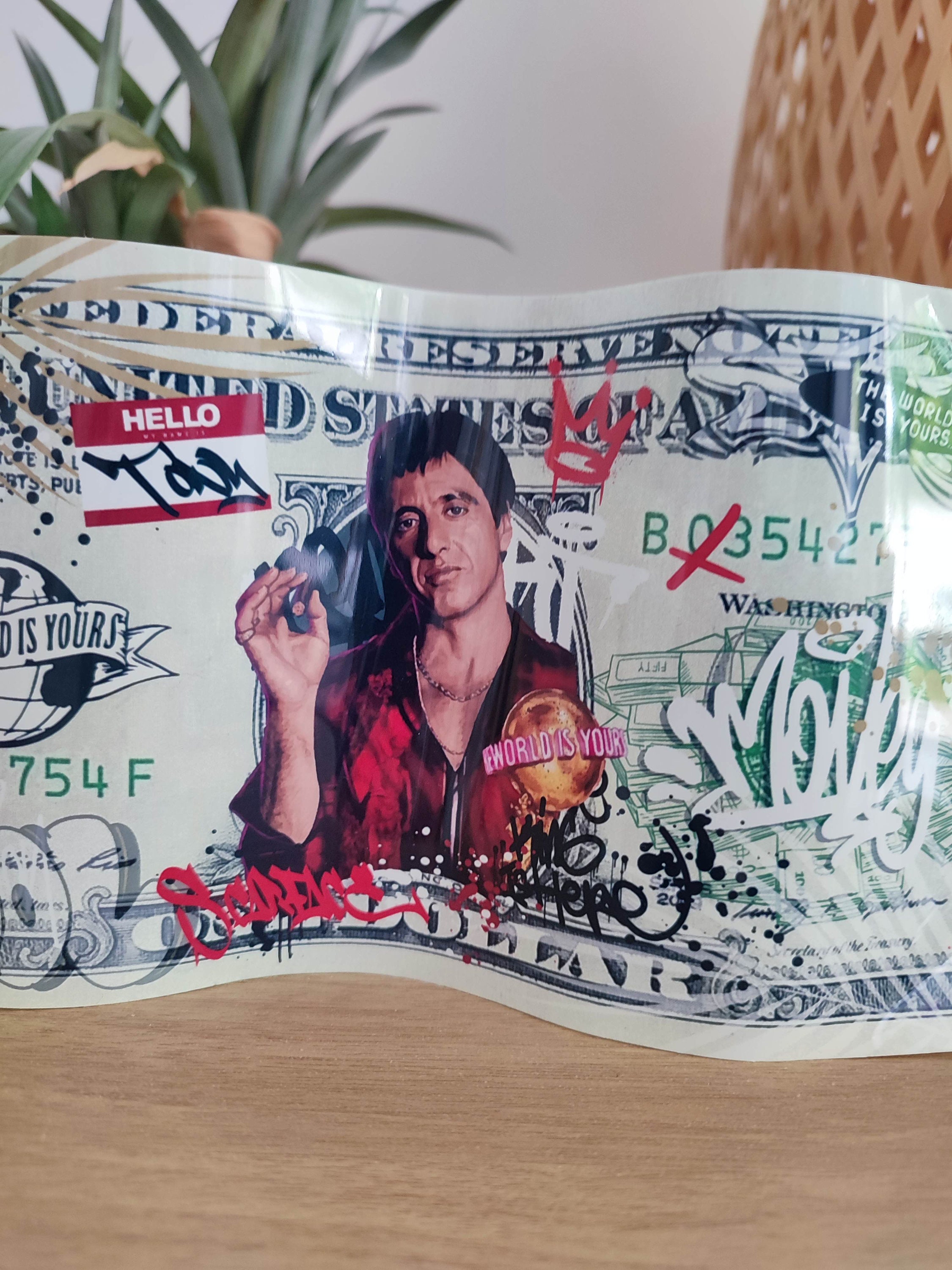 Banknote Metal Note Scarface Tony Montana Sculpture Street Art Pop ...