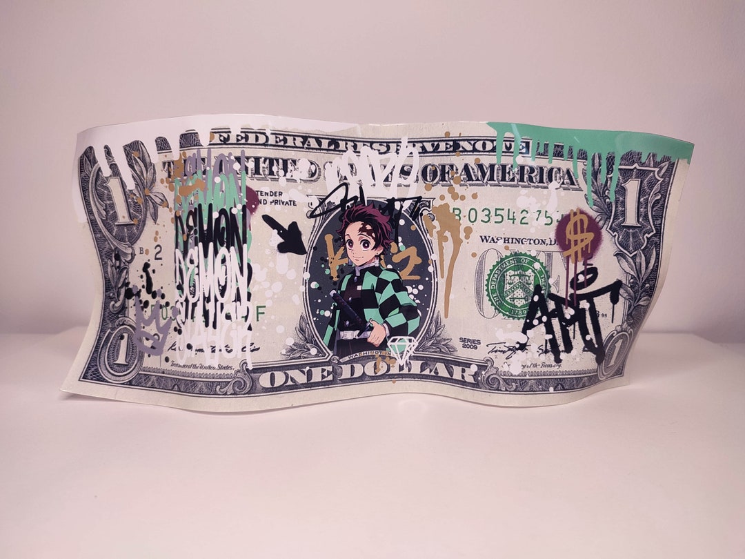 Demon Slayer Dollar Bill Metal Sculpture Street Art - Etsy