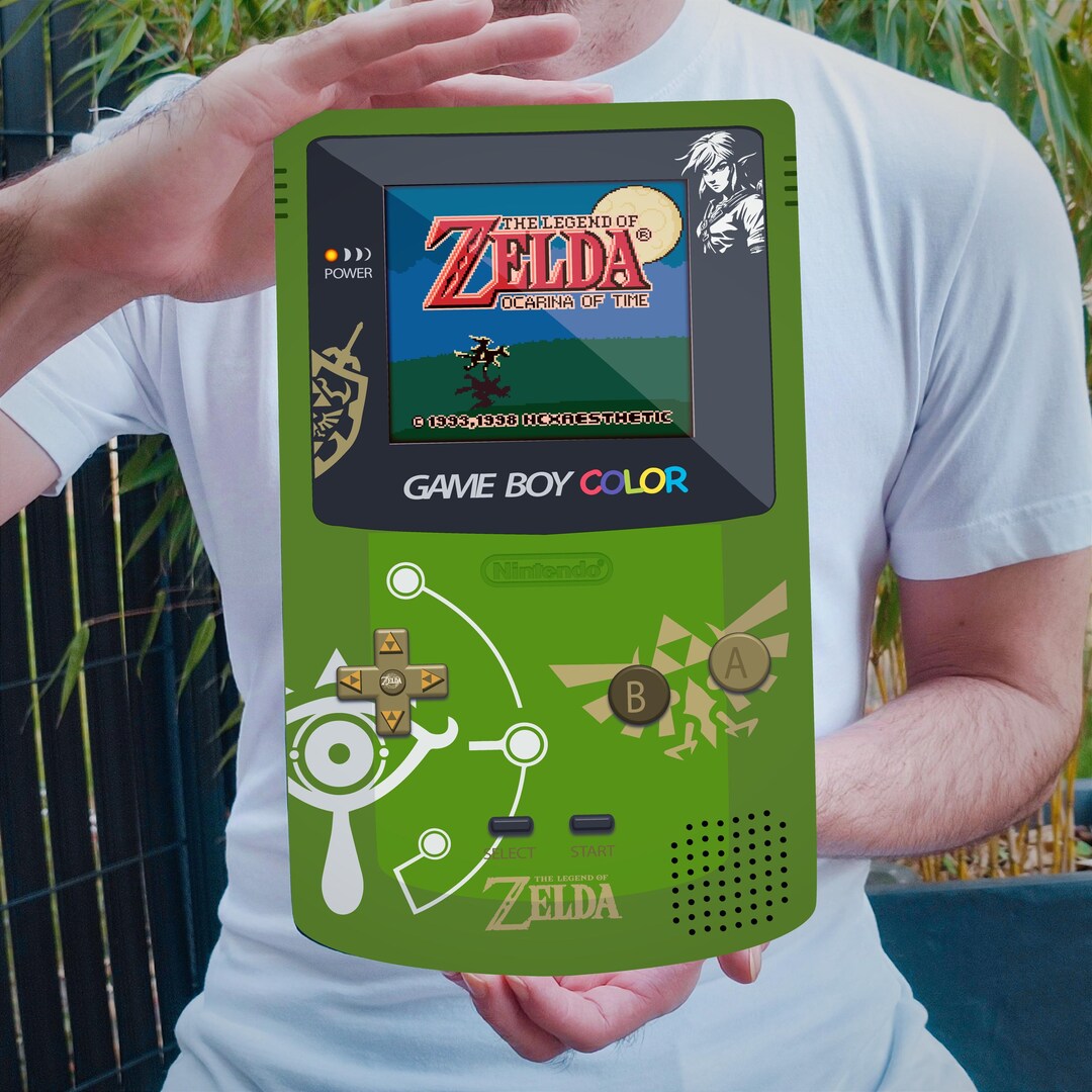 Gameboy Console Decoration Metal Plate Link Zelda Sculpture Street Art ...