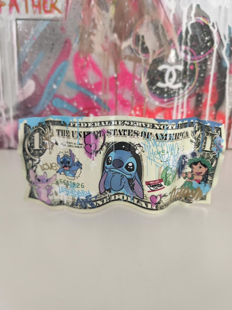 Banknote Billet Lilo and Stitch Disney Sculpture Street Art Pop ...