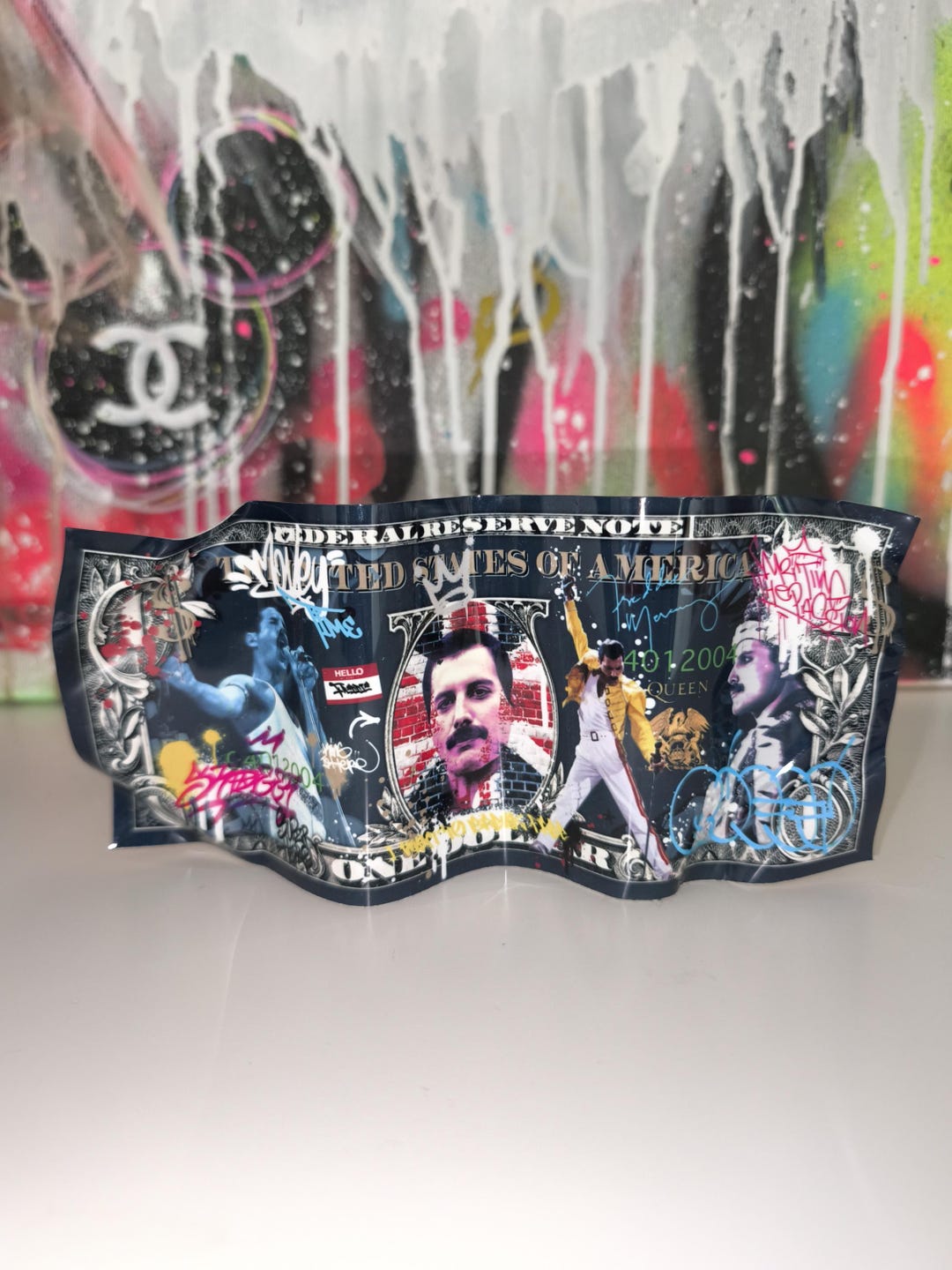 Metal Ticket Freddie Mercury Queen Pop Rock Sculpture Street Art Chic ...