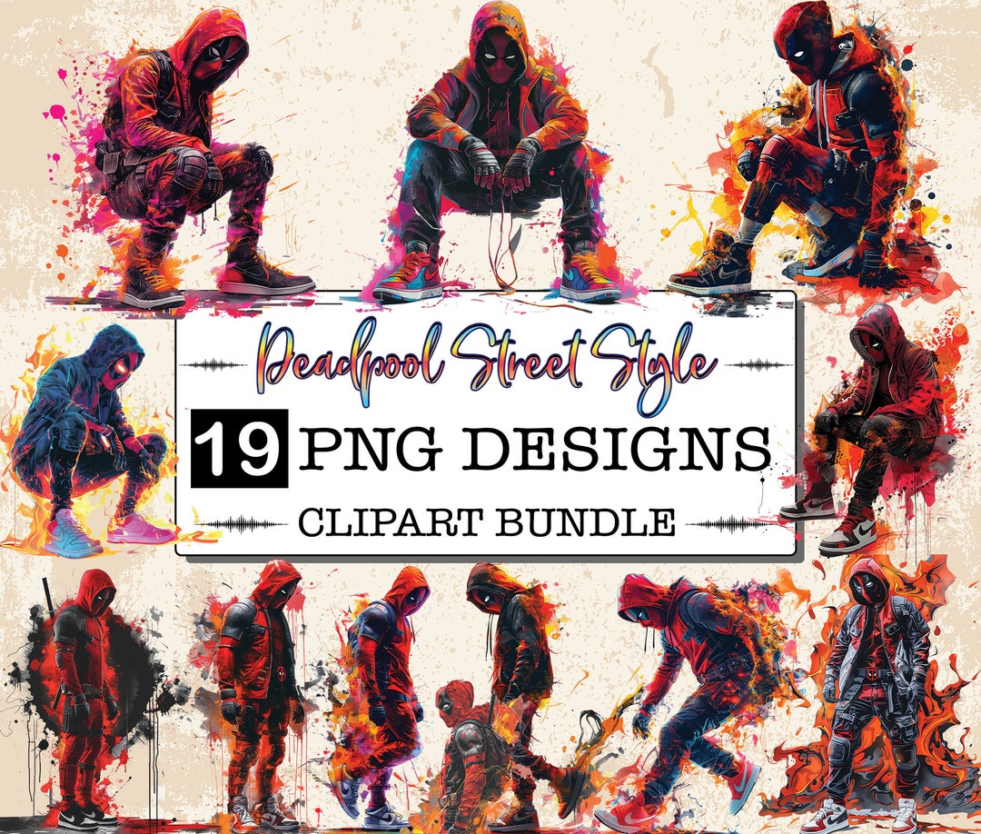 19 Files Superhero Street Style Watercolor Sublimation Design Png ...
