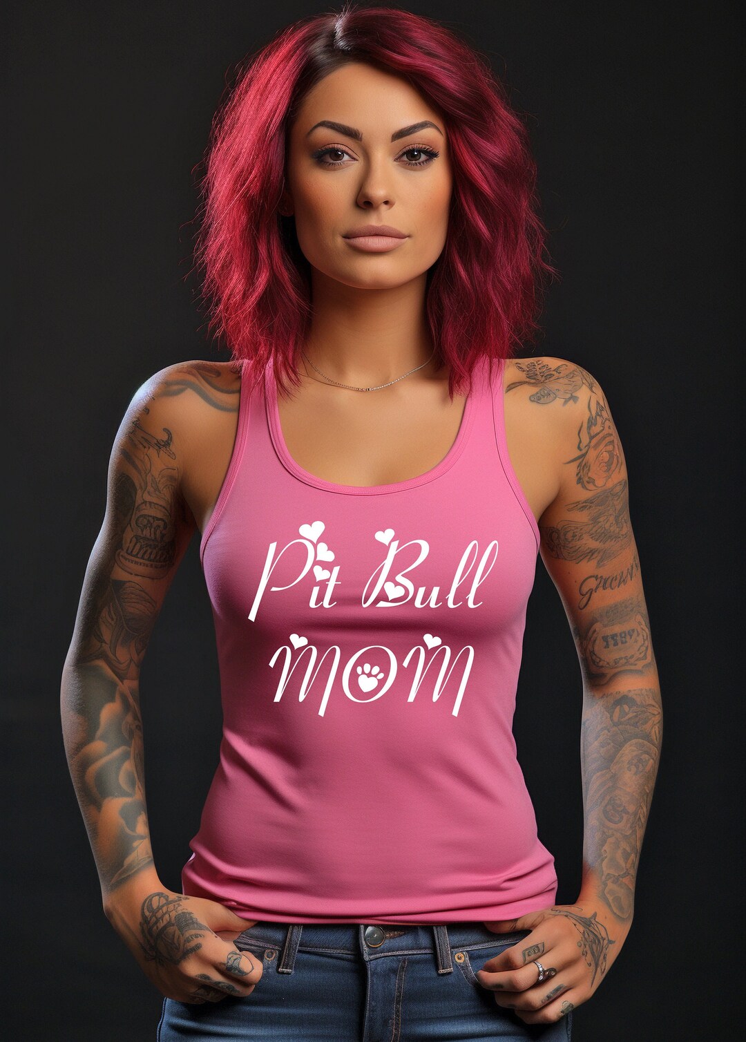 Pit Bull Mom Tank, Pitbull Tank Top, Pit Bull Mother Tank, Pitbull ...