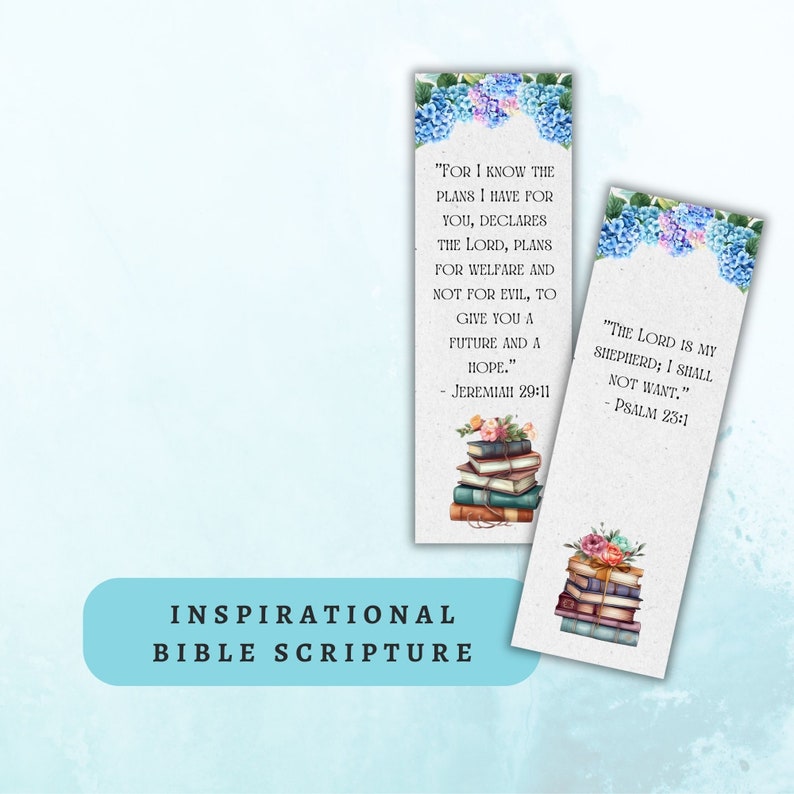 Printable Scripture Bookmarks Bible Verse Bookmark Christian Bookmark ...