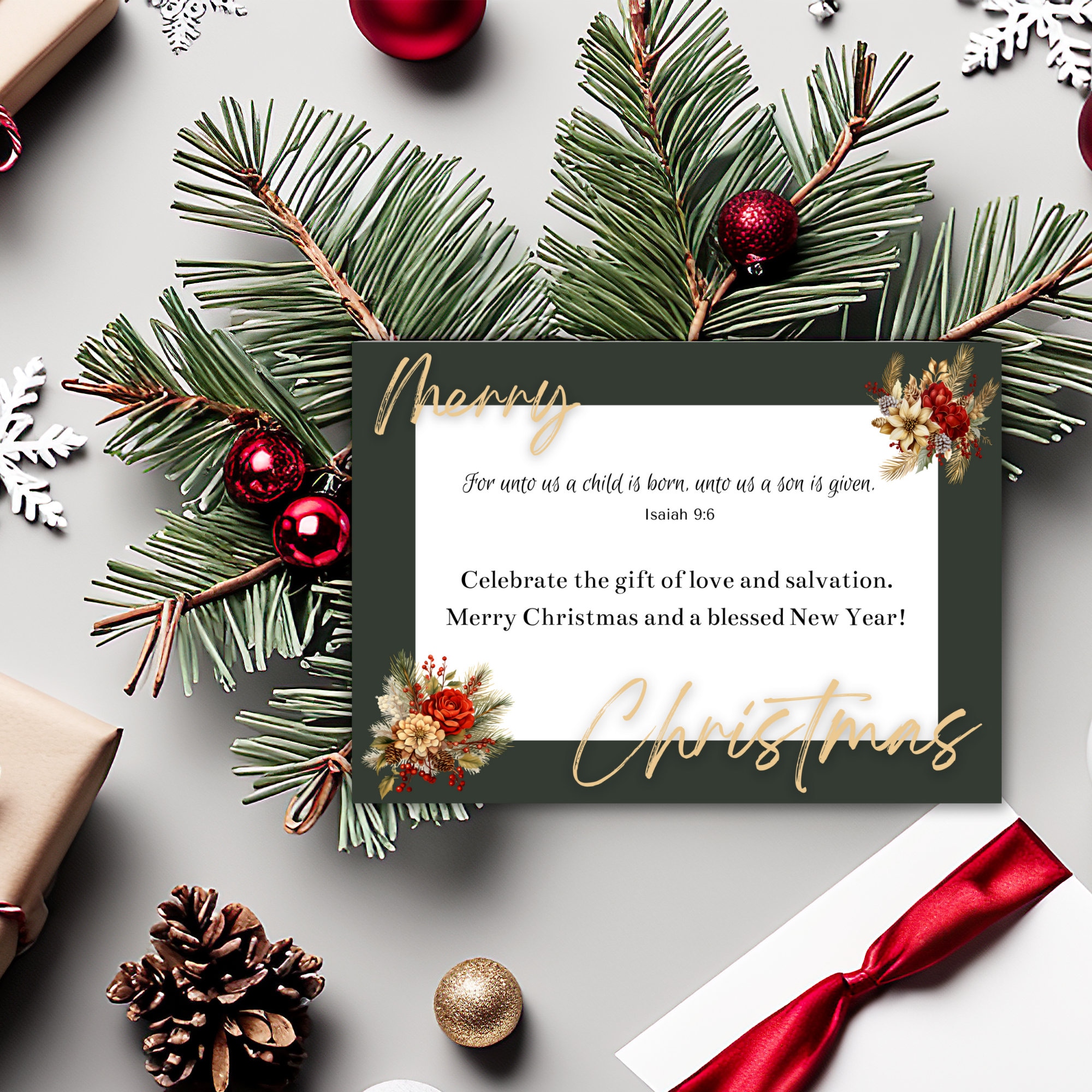 Christmas Scripture Cards | Printable Christmas Bible Verses for Cards ...
