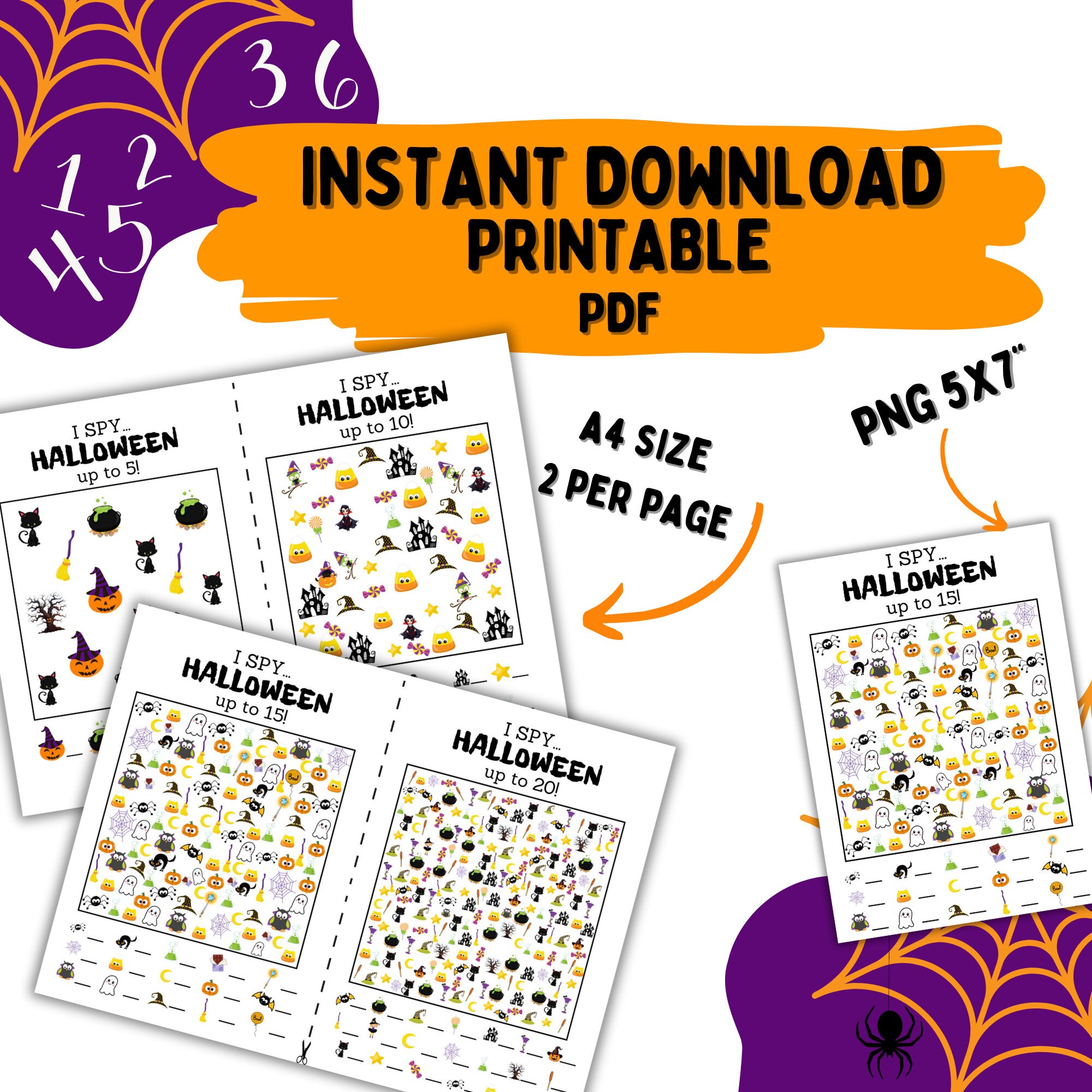 I Spy Halloween Printable Game for Kids Preschool Halloween - Etsy
