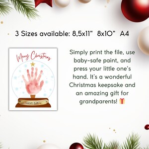Christmas Snow Globe Handprint Craft, Printable Christmas Tree ...