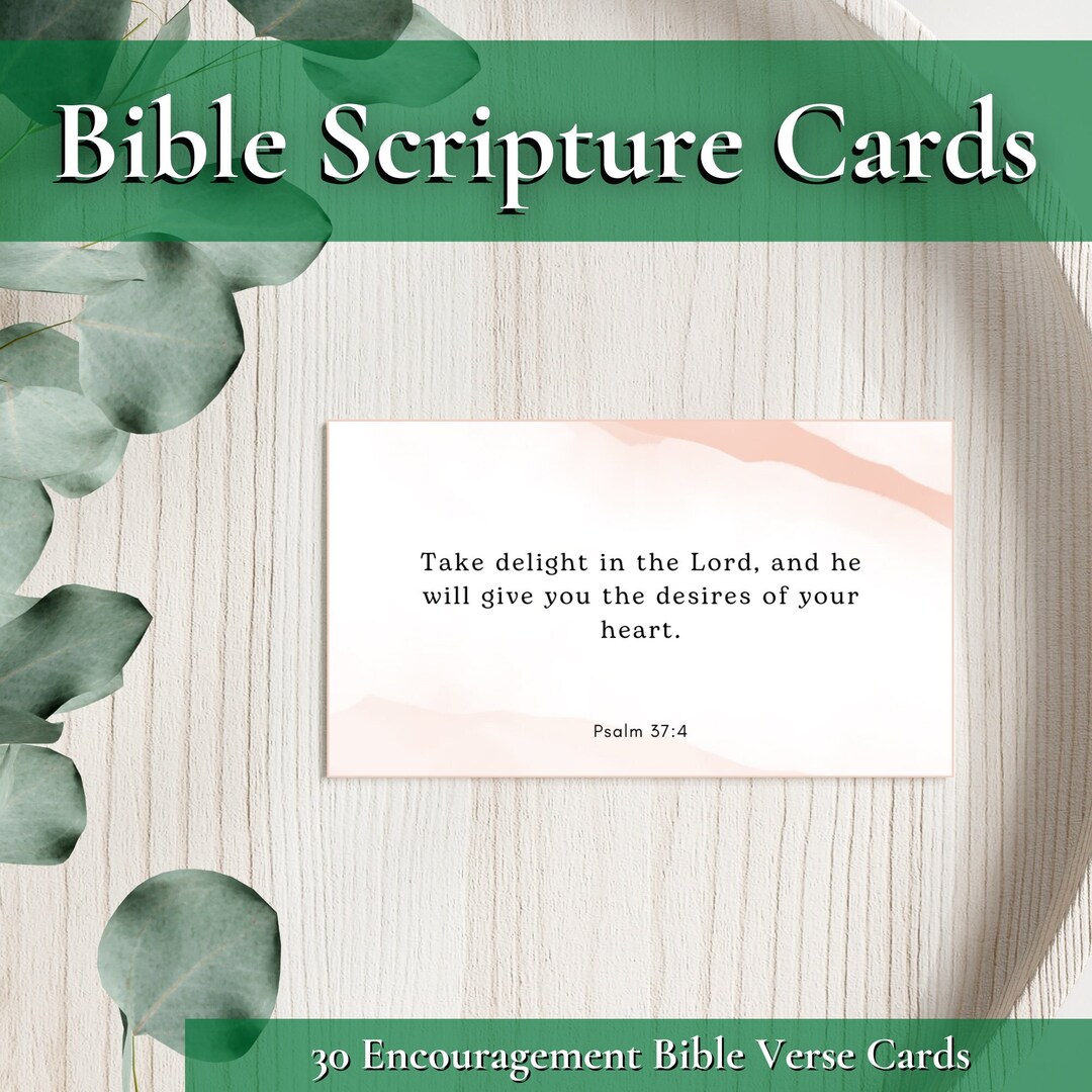 Bible Scripture Cards | Printable Prayer Cards | Encouragement Verse ...