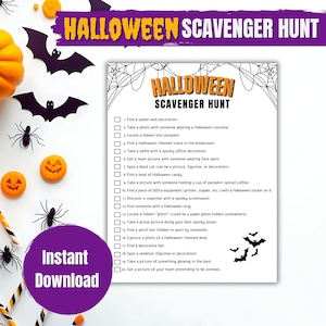 Office Halloween Scavenger Hunt Game, Team Building (digital Download ...