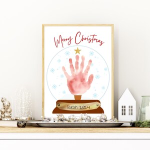 Christmas Snow Globe Handprint Craft, Printable Christmas Tree ...