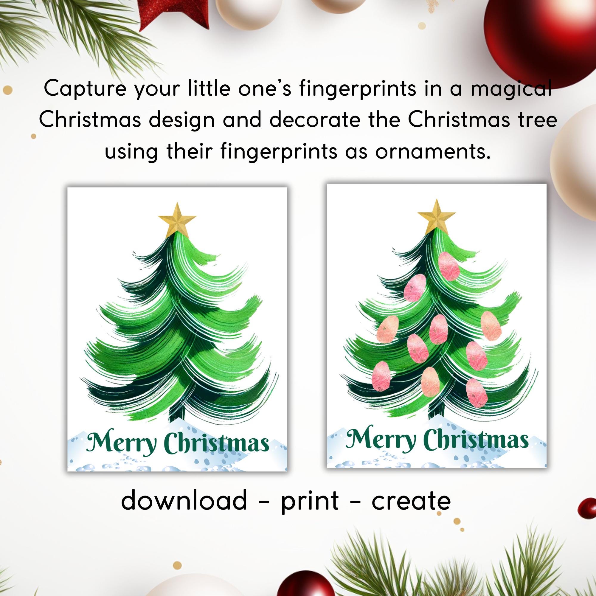 Christmas Tree Handprint Craft, Kids Keepsake (digital Download) - Etsy