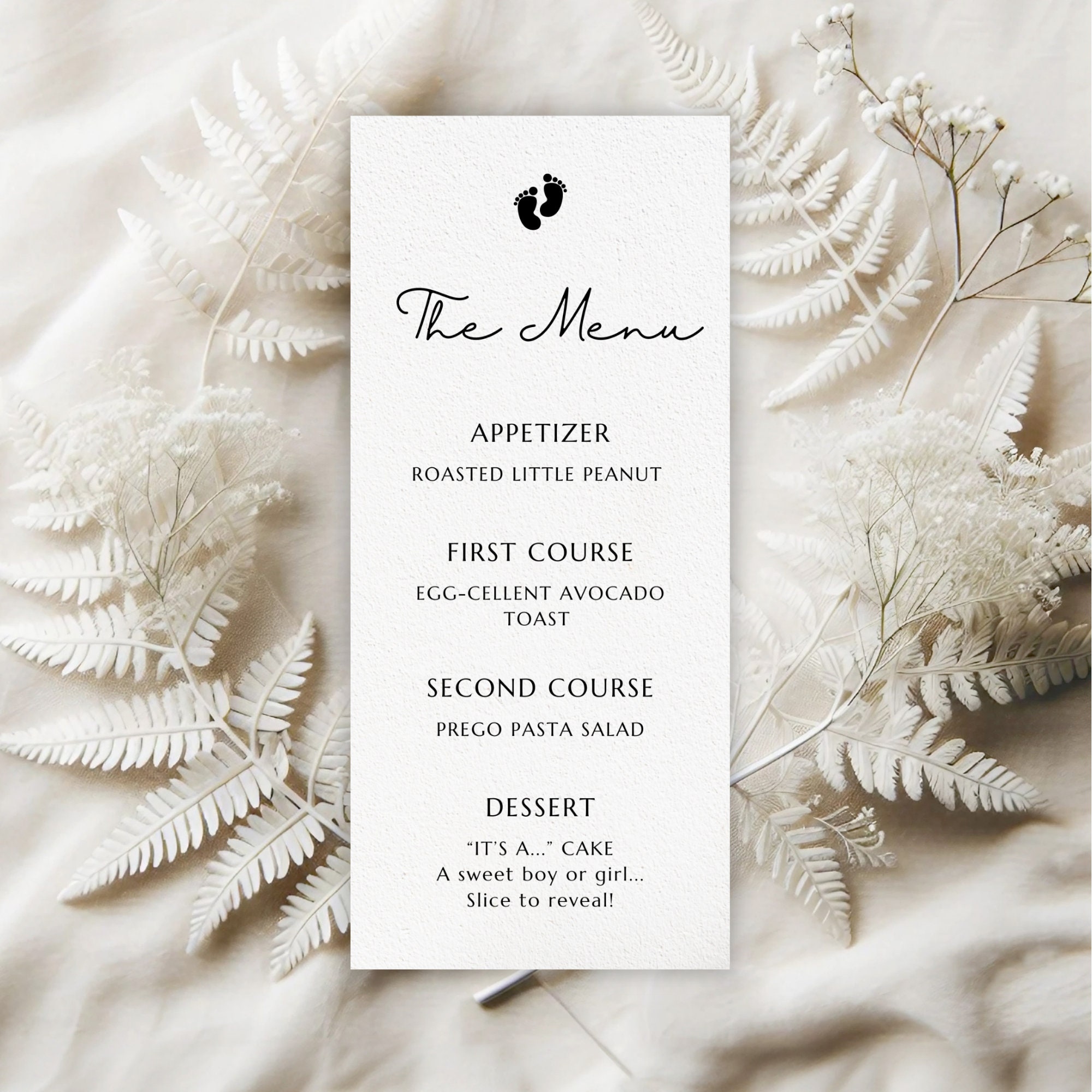 Baby Announcement Menu Template | Cute Pregnancy Announcement | Baby ...