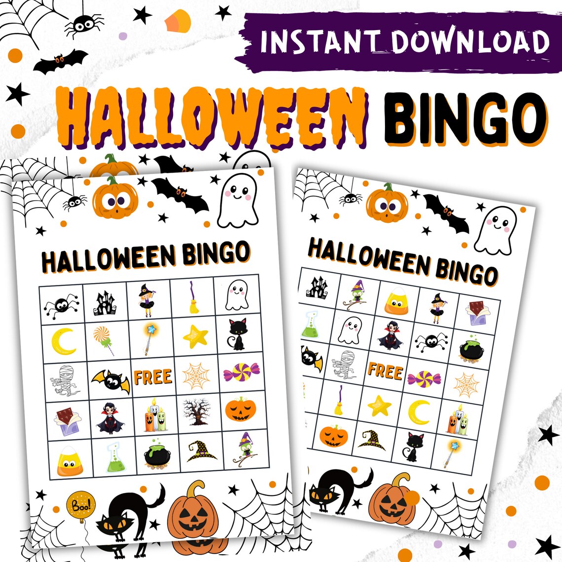 Halloween Games Bundle Printable for Kids Spooky Fun Activities Family ...