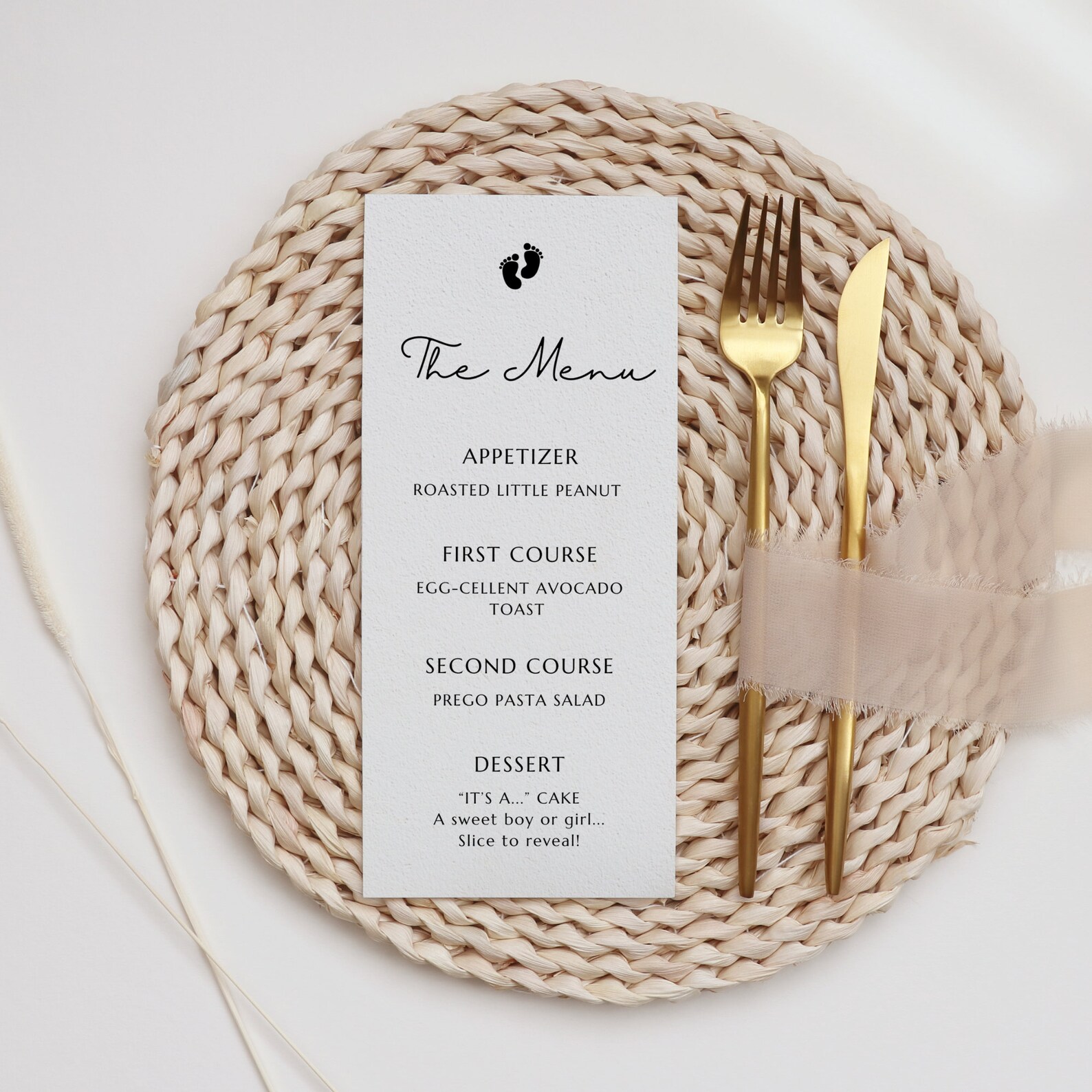 Baby Announcement Menu Template | Cute Pregnancy Announcement | Baby ...