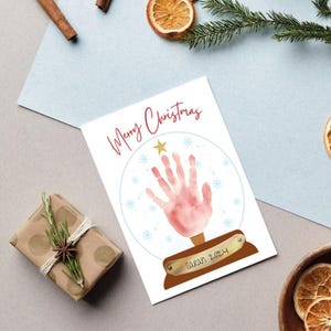 Christmas Snow Globe Handprint Craft, Printable Christmas Tree ...