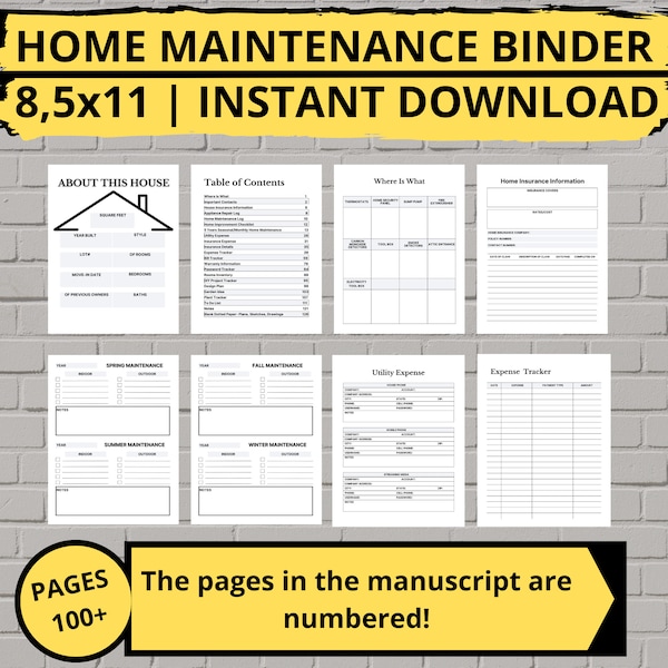 Household Log Book - Etsy