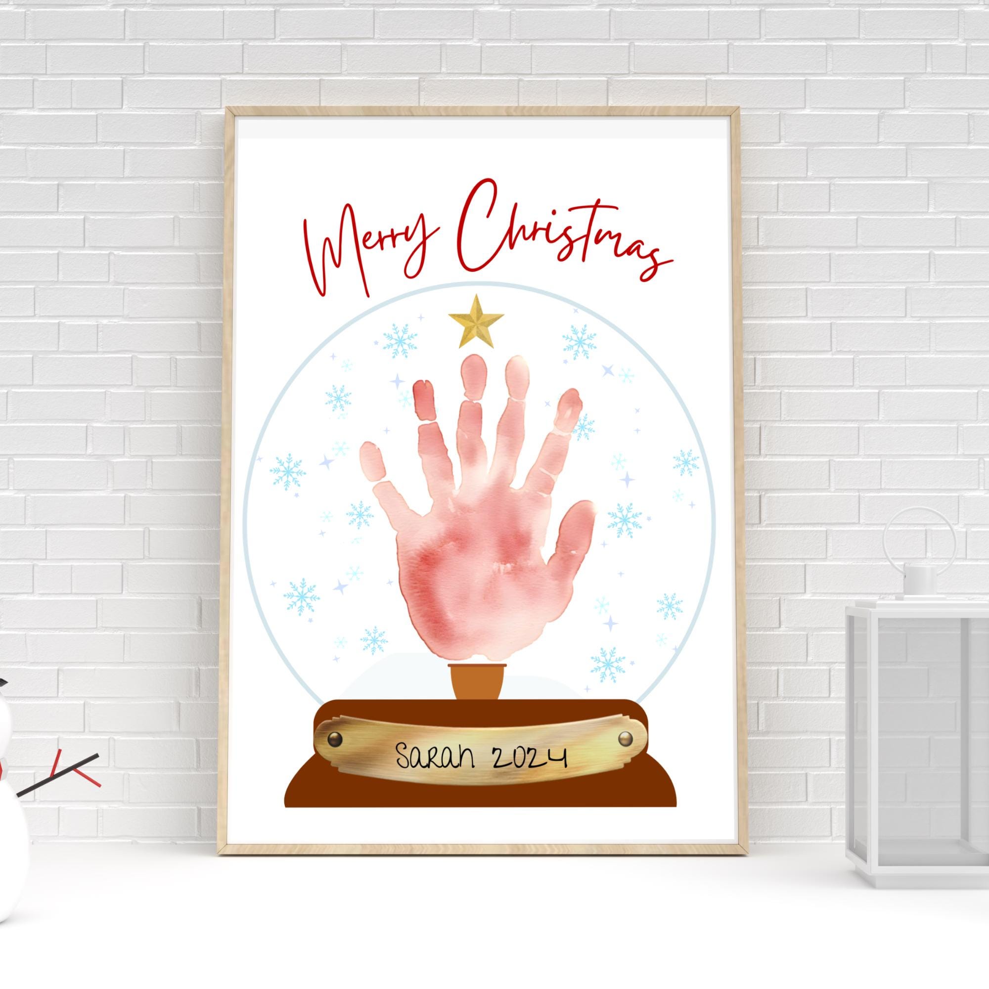 Christmas Snow Globe Handprint Craft, Printable Christmas Tree ...