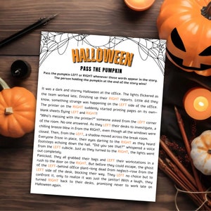 Pass the Pumpkin Halloween Game, Office Party Game for Adults ...