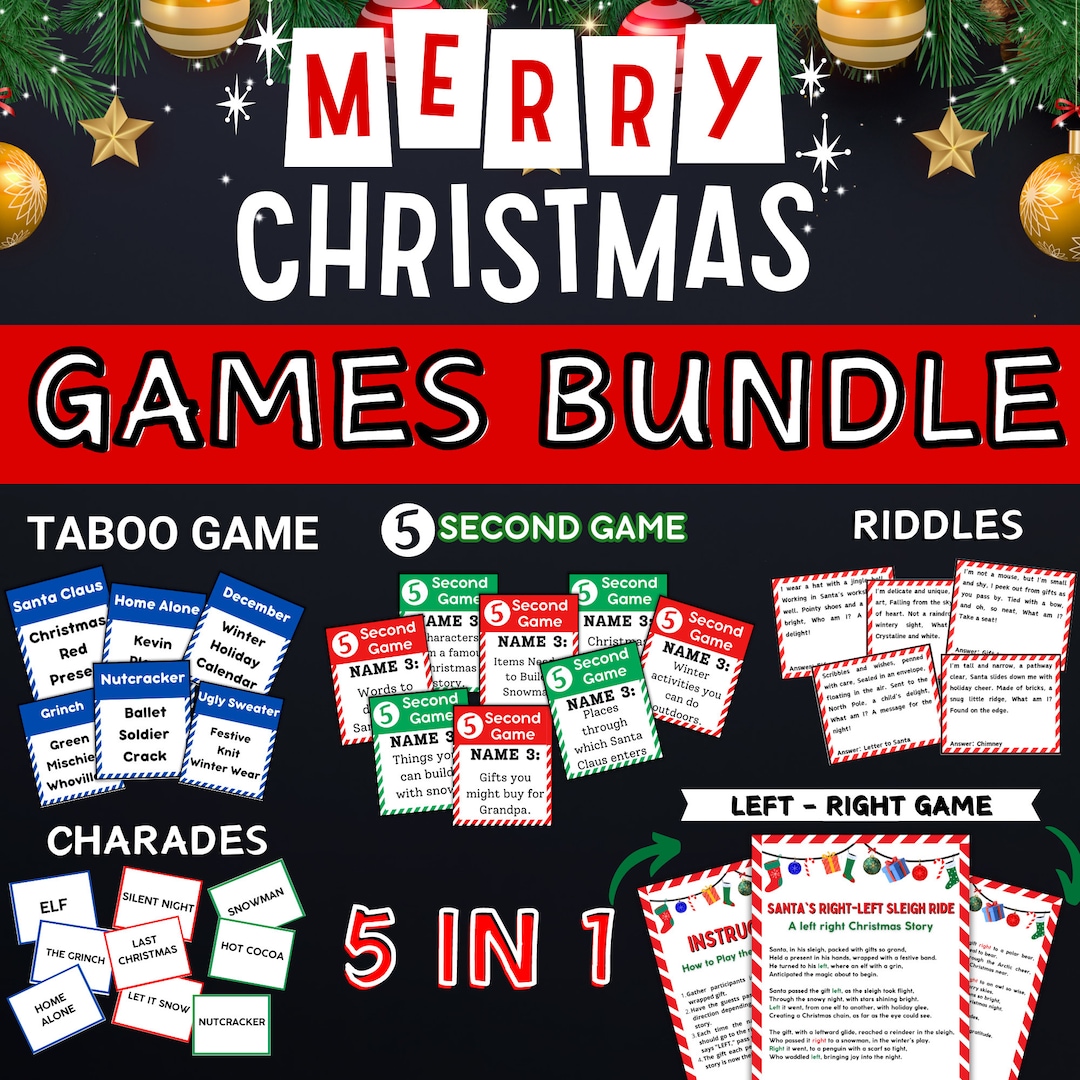 Christmas Games Bundle | Printable Party Games for Family (digital ...