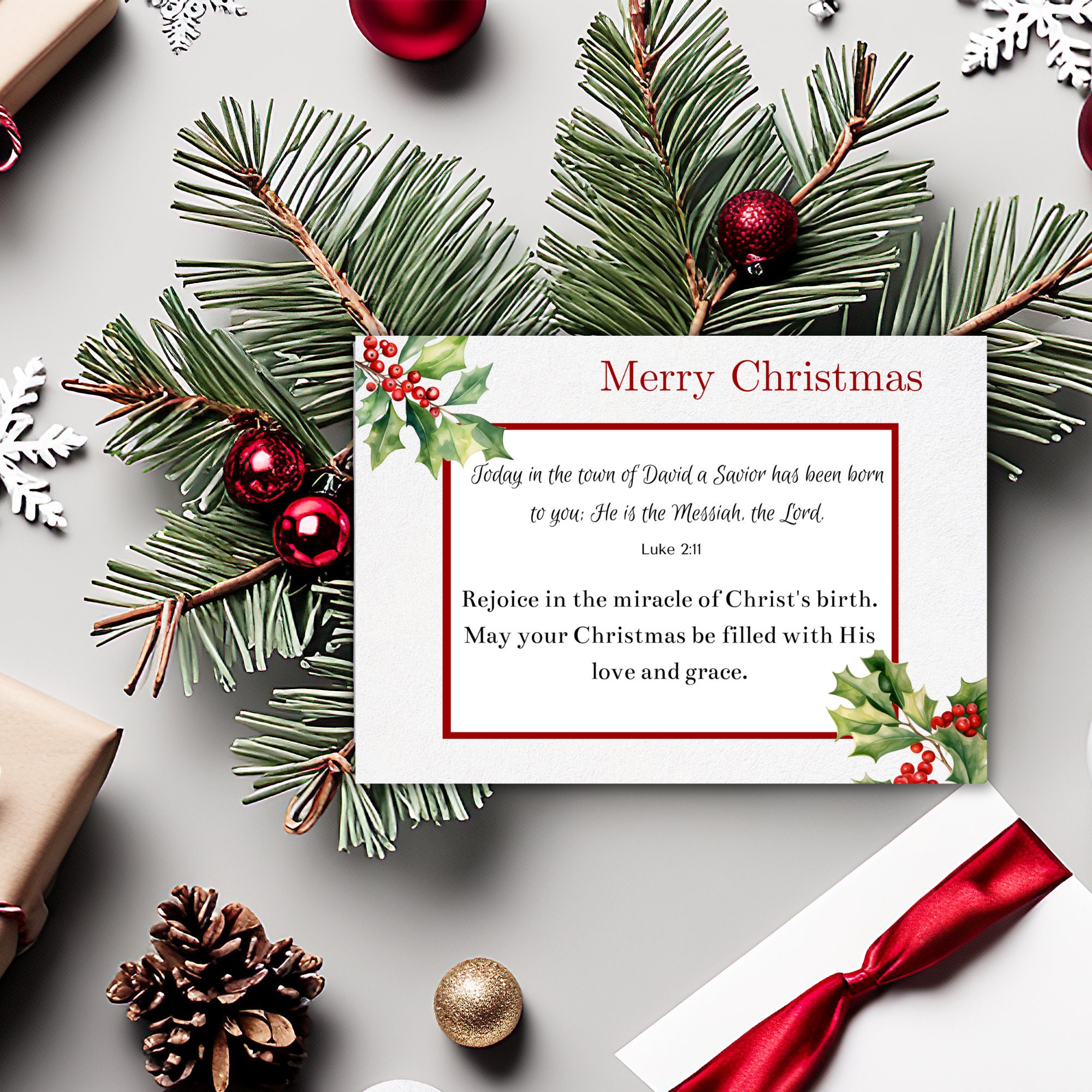Christmas Scripture Cards | Printable Christmas Bible Verses for Cards ...