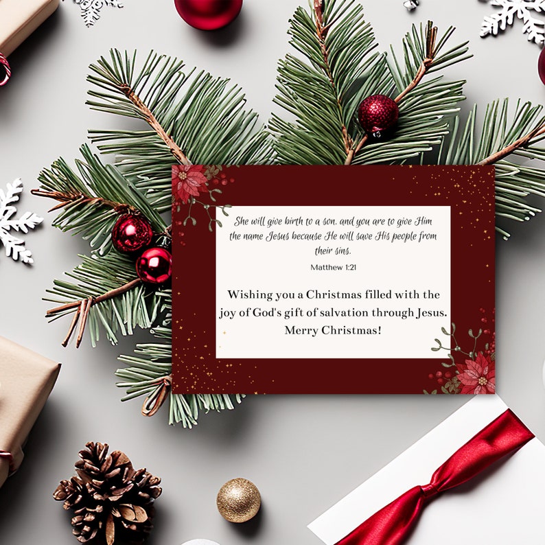 Christmas Scripture Cards | Printable Christmas Bible Verses for Cards ...