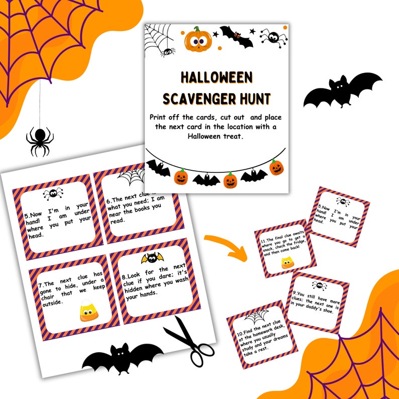 Halloween Scavenger Hunt Printable for Kids At-home Scavenger Hunt ...