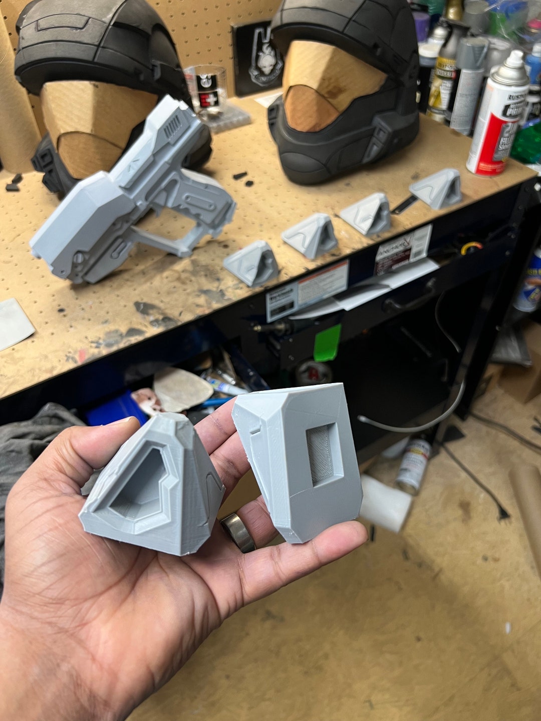 3D Printed Primed Only Halo Infinite Style Fan Made Echocat Ears/magnet ...