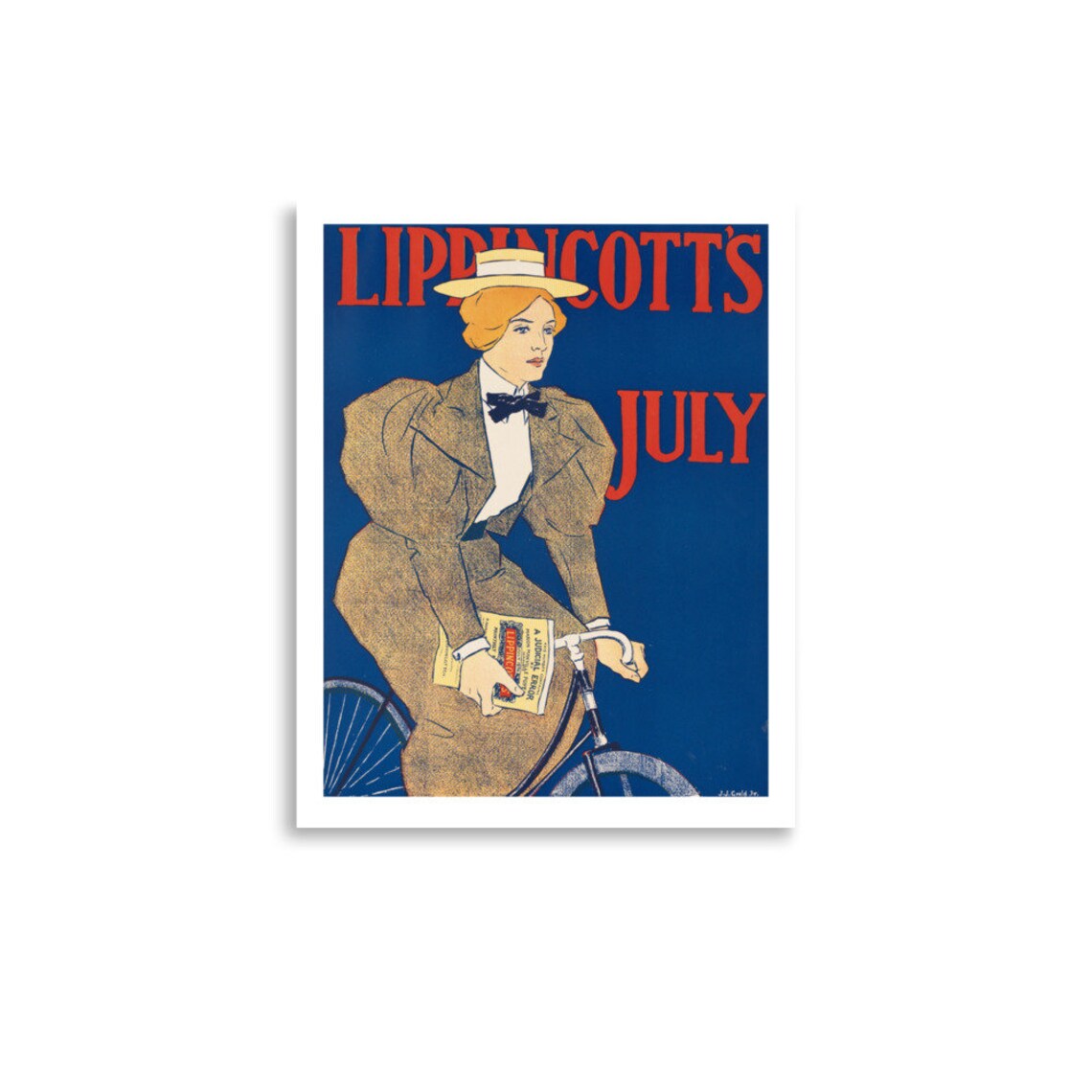 Lippincotts Magazine Vintage Poster Print, Antique Home, Wall Decor ...