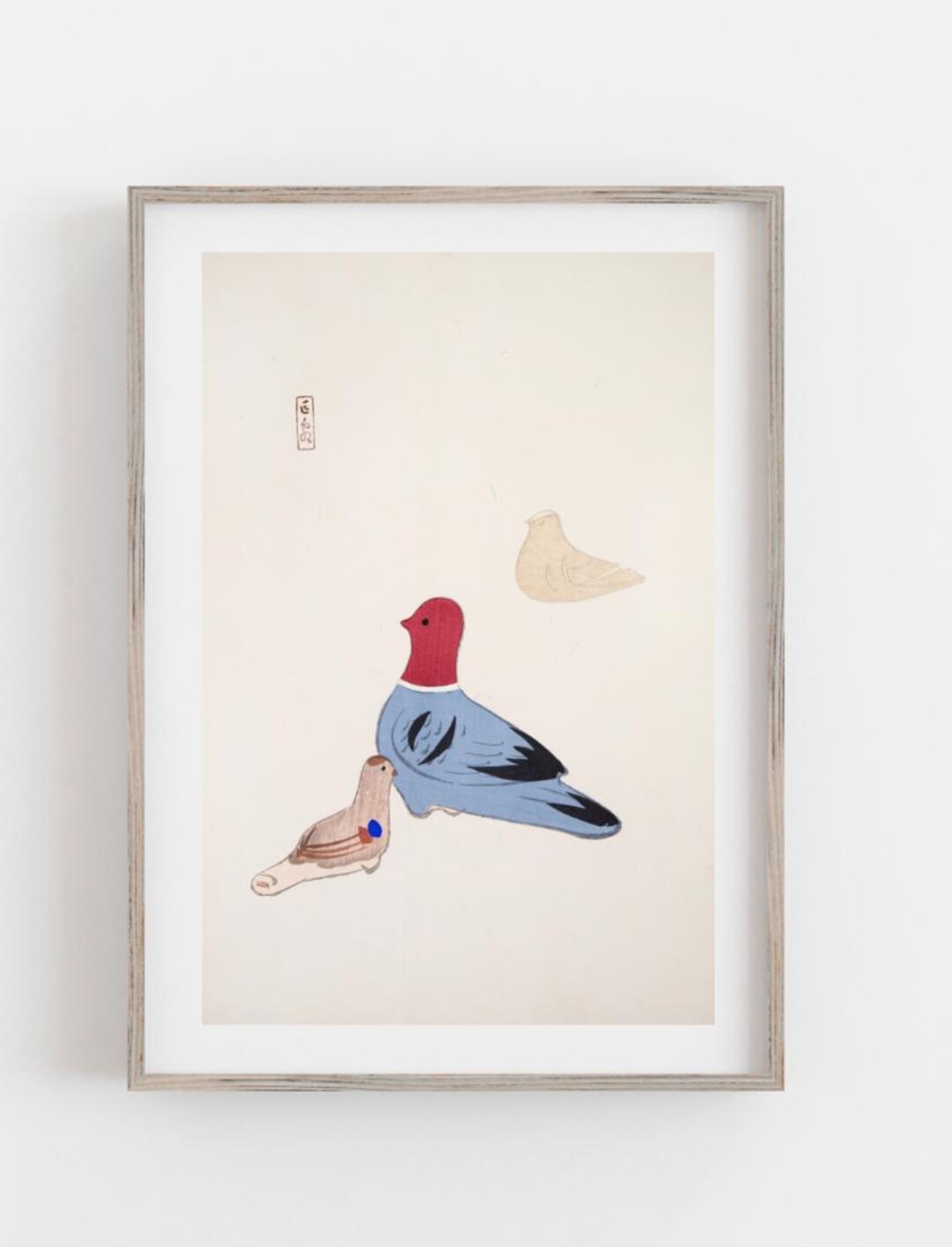 Japanese Bird Chibi Poster Print, Cultural Home and Wall Decor ...