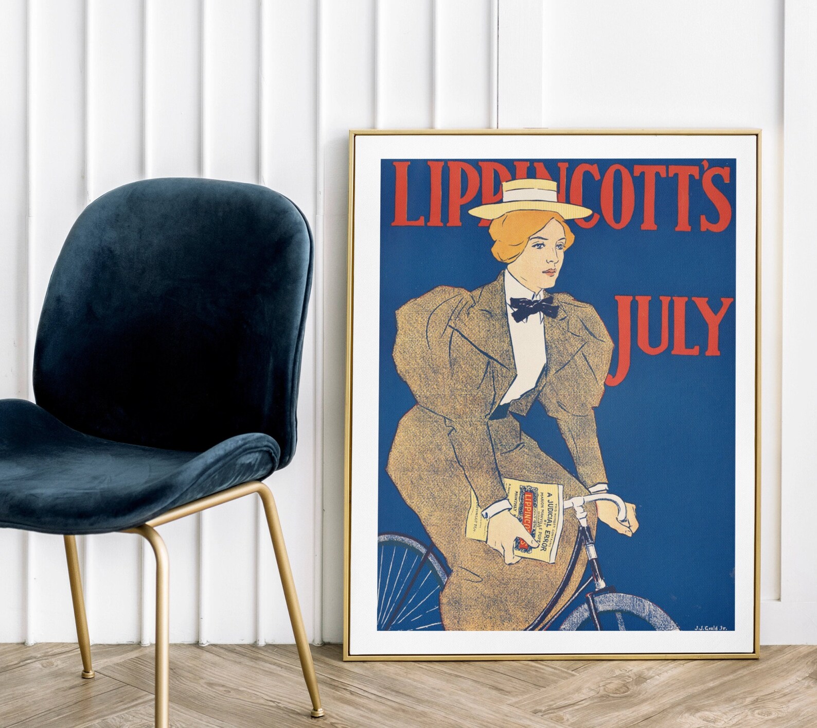 Lippincotts Magazine Vintage Poster Print, Antique Home, Wall Decor ...