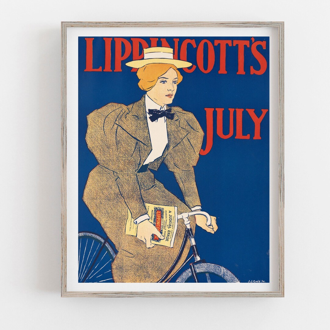 Lippincotts Magazine Vintage Poster Print, Antique Home, Wall Decor ...