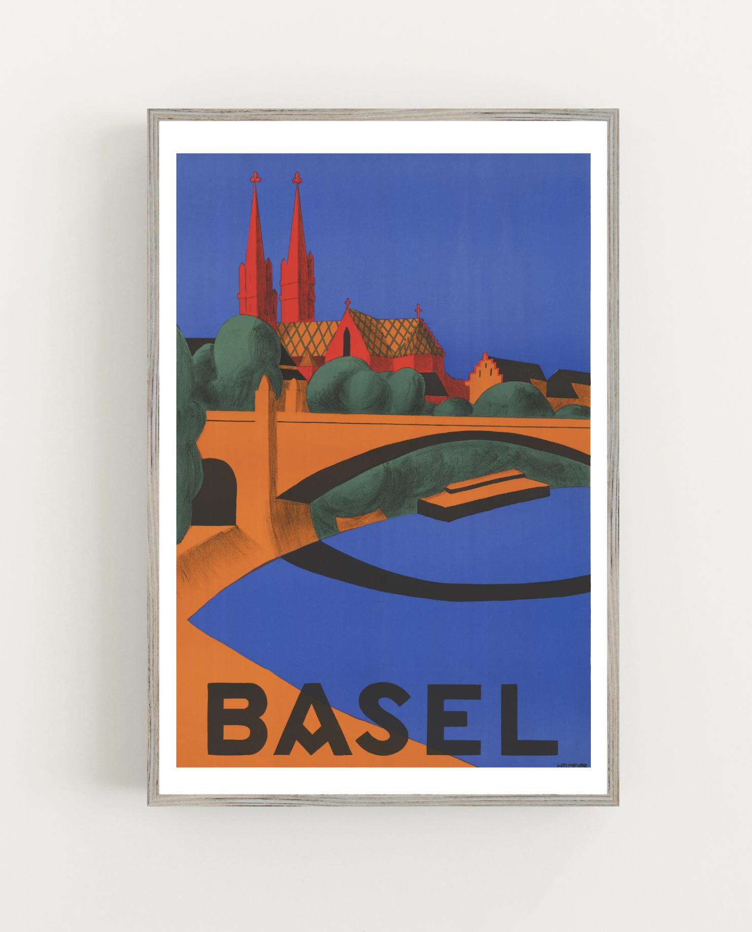 Basel Switzerland Vintage Travel Ad Art Print, Home Decor, Tourist ...