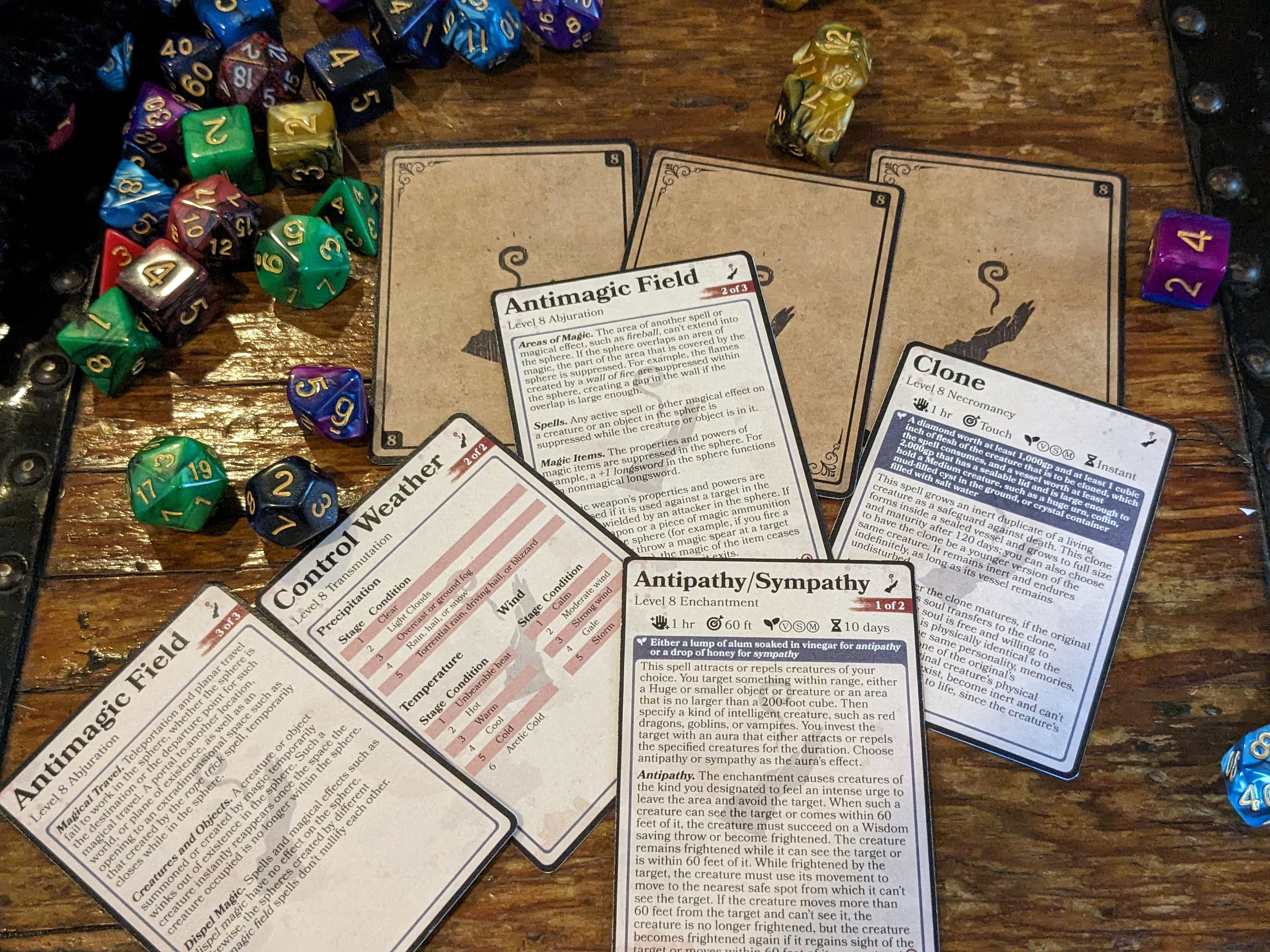 Wizard Dnd Spell Card Pack Digital Download D&D Spell Cards, Dnd Magic ...