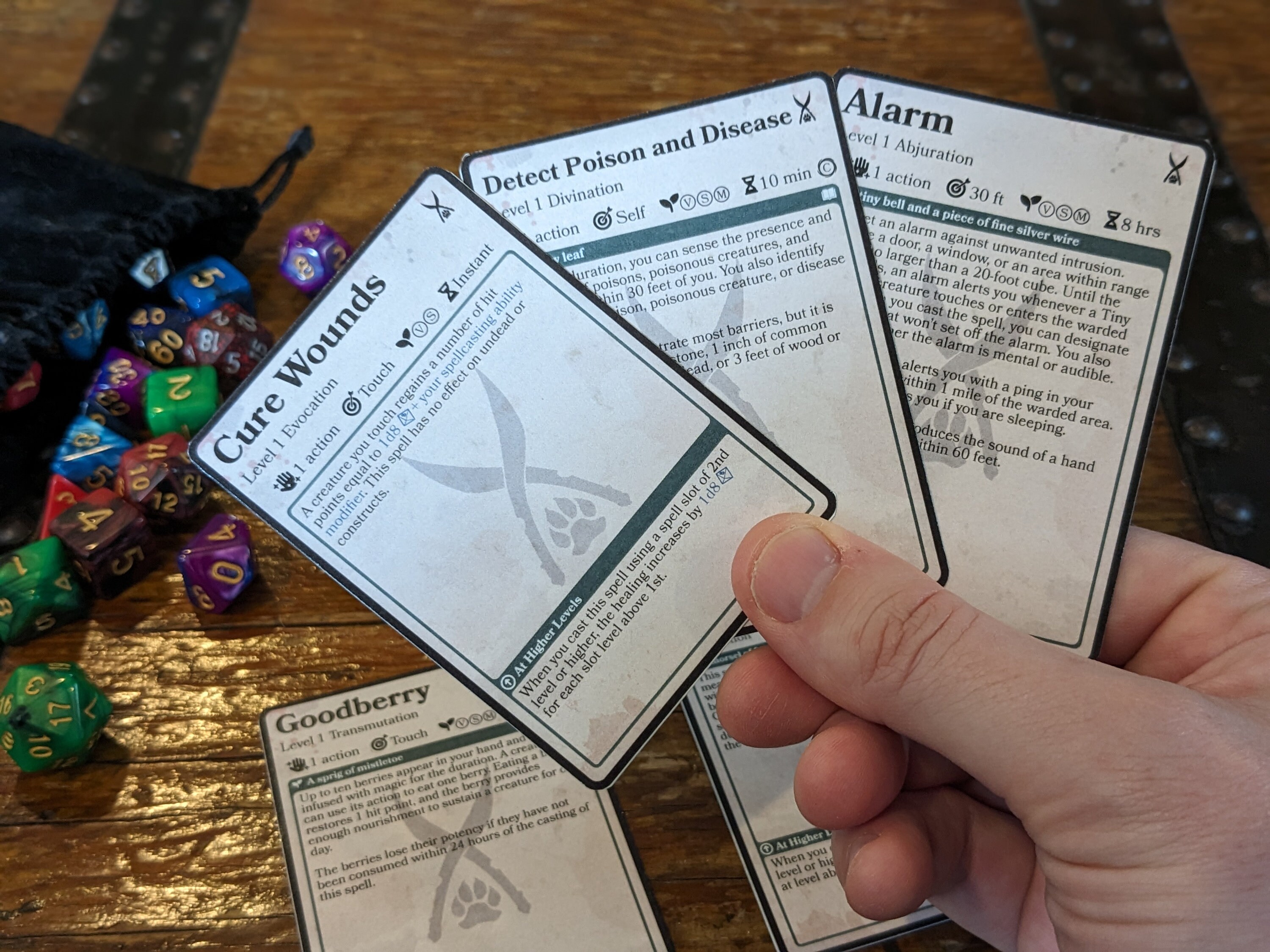 Artificer, Druid, Ranger Spell Card Pack Bundle Digital Download D&D ...