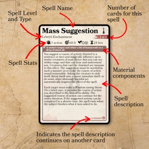 Dnd 5e Spell Card Bundle - Digital Download, All Classes! | D&D Spell ...