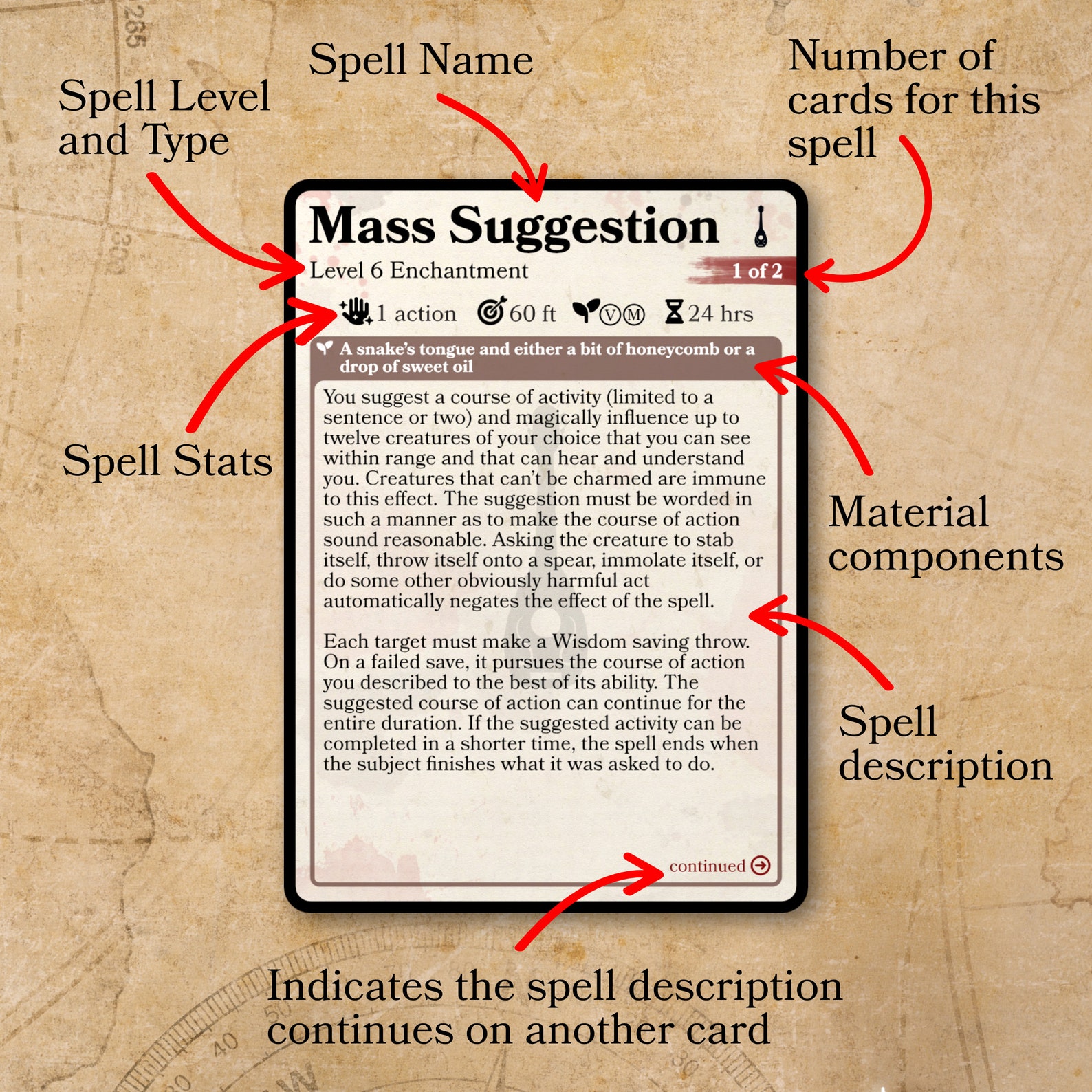 5 Custom Dnd Spell Cards Digital Download, 5 Card Pack D&D Spell Cards ...