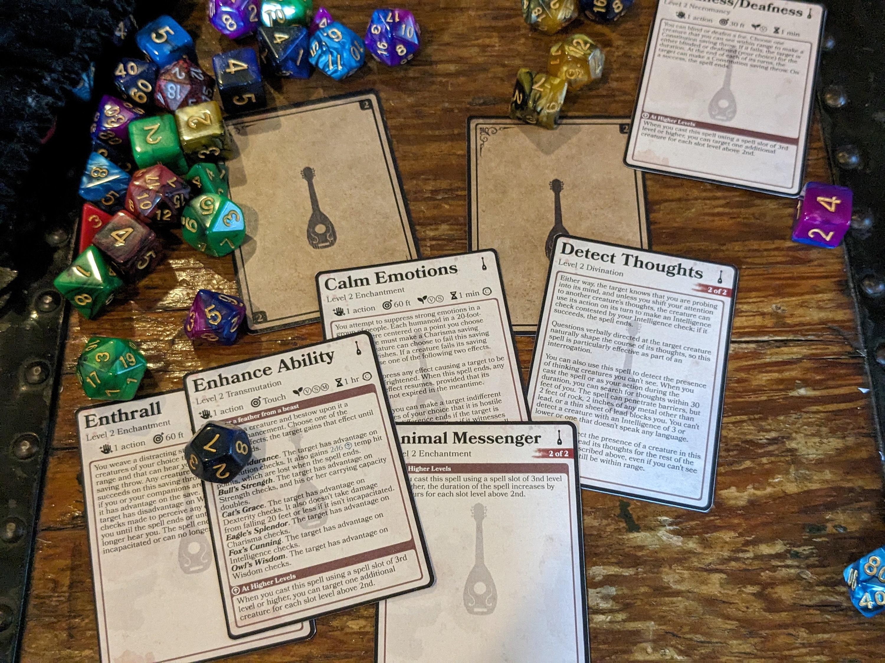 Bard Dnd Spell Card Pack Digital Download D&D Spell Cards, Dnd Magic ...