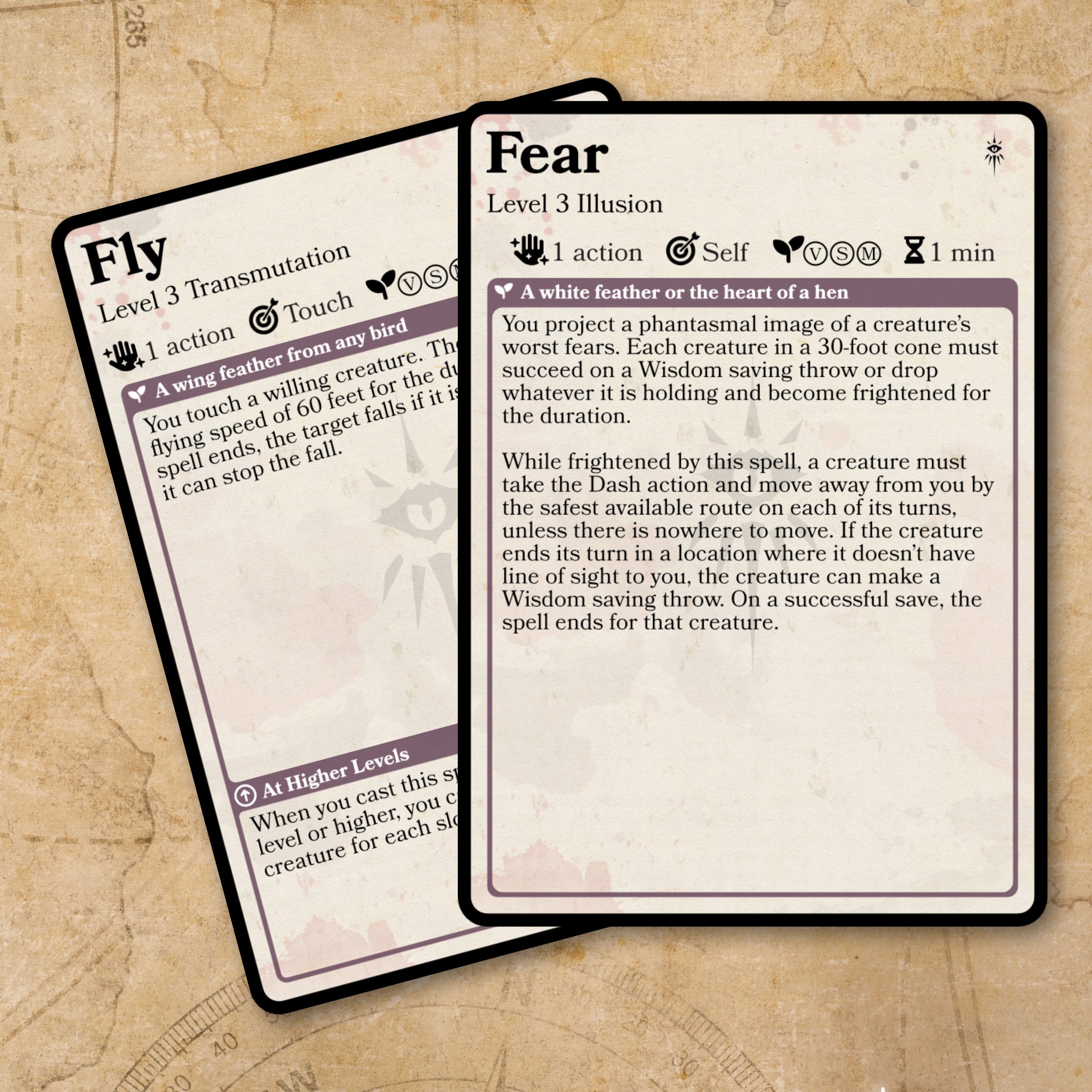 Dnd 5e Warlock Spell Card Pack - Digital Download | D&D Spell Cards ...