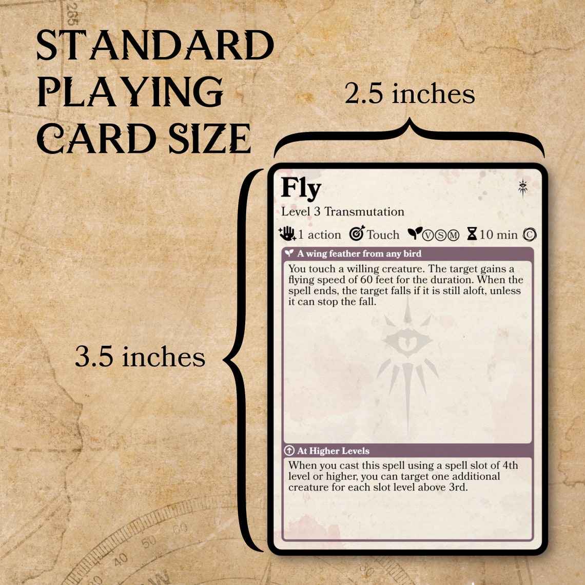 5 Custom Dnd Spell Cards Digital Download, 5 Card Pack D&D Spell Cards ...