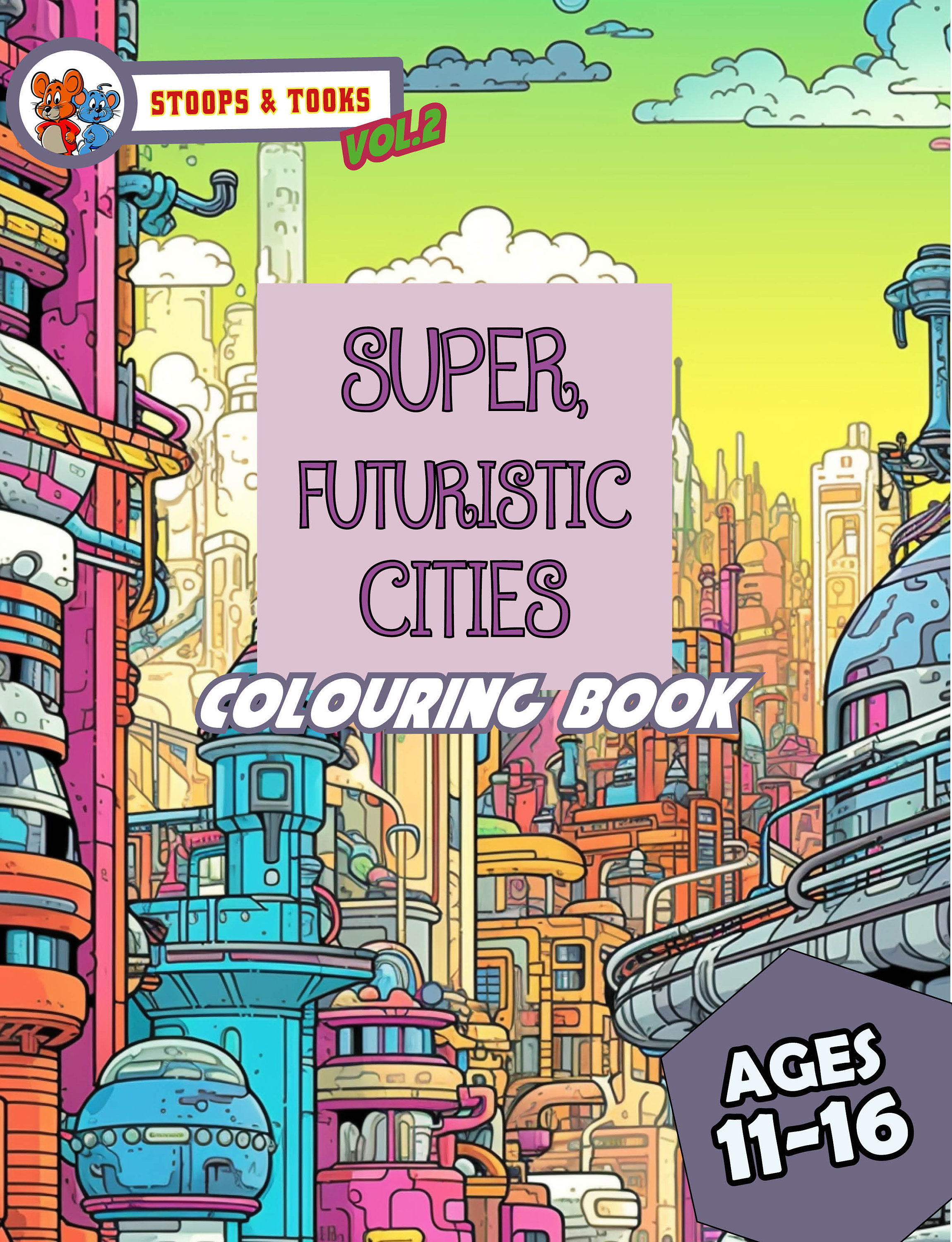 Super Futuristic Cities Colouring Book - Etsy