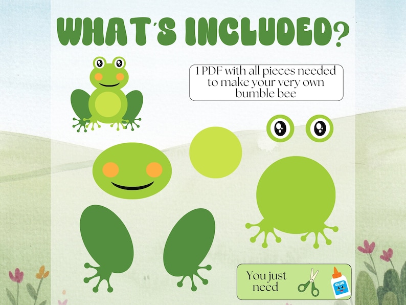 Frog Cut and Glue Craft for Kids Indoor Activity Fine Motor Skills ...