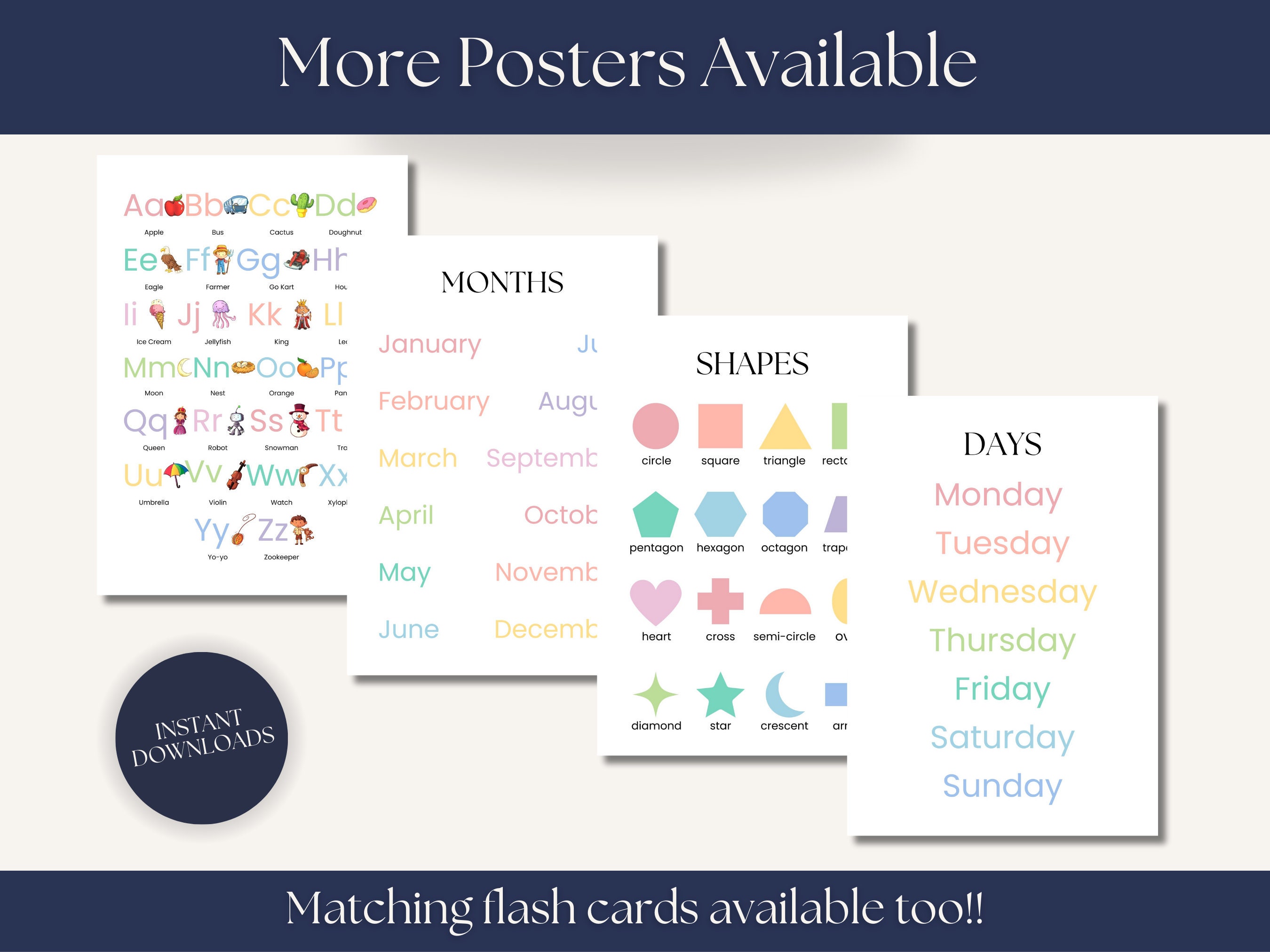 Animal Alphabet Educational Poster A-Z Poster Printable - Etsy