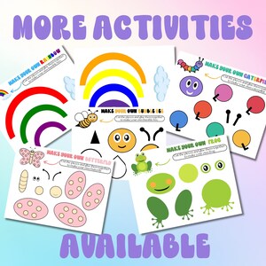 Rainbow Cut and Glue Craft for Kids Indoor Activity Fine Motor Skills ...