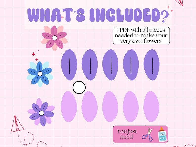 Flower Cut and Glue Craft for Kids Indoor Activity Fine Motor Skills ...