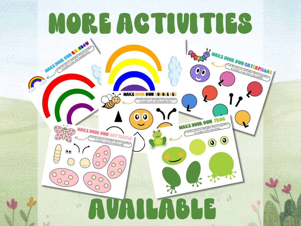 Frog Cut and Glue Craft for Kids Indoor Activity Fine Motor Skills ...